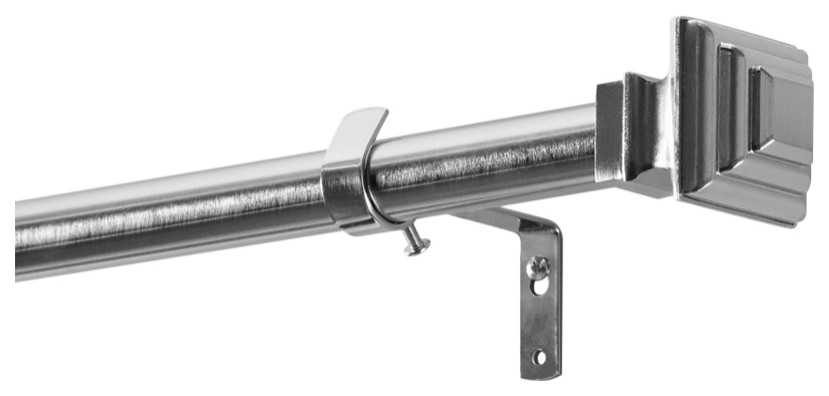 Modern Square Extendable Metal Rod Set, 52" 144", 52" - 144 ...