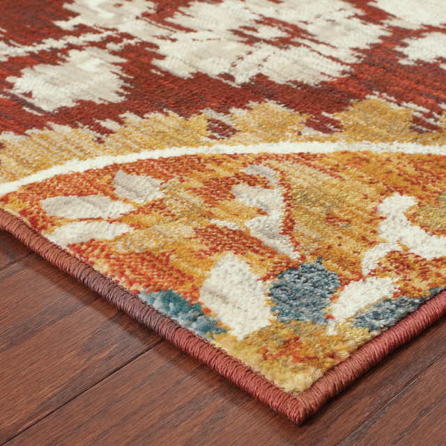 Oriental Weavers Sedona 6366A Red RUG, 6'7"x9'6" - Contemporary - Area ...