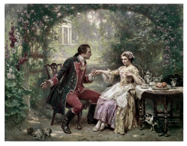 "Washington's Courtship" Digital Paper Print by Jean Leon Gerome Ferris ...