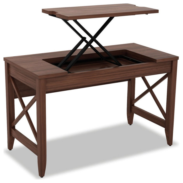 Modern Desk, X-Shaped Sides & Unique Lift Up Portion of Top Surface ...