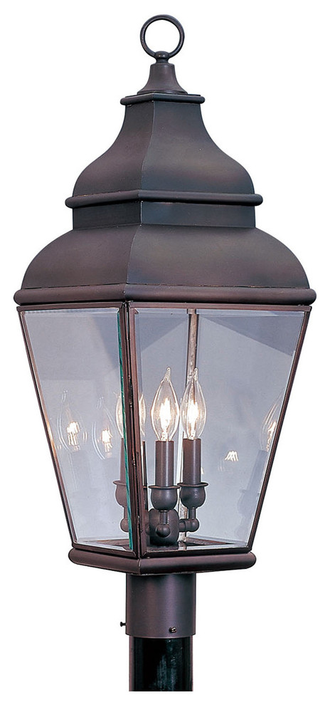 Exeter Outdoor Post Head, Bronze - Traditional - Post Lights - by LAMPS ...