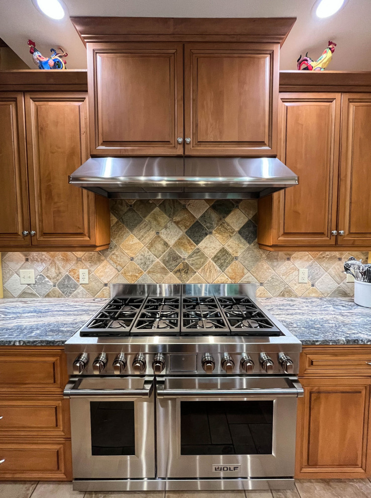 Updated Kitchen with Azul Nebula Quartzite Countertops, Wolf/SubZero ...