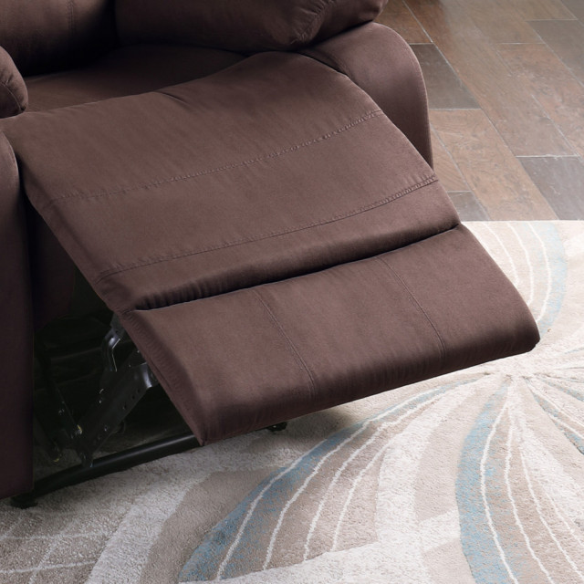 Microfiber Recliner Chair, Chocolate - Transitional - Recliner Chairs ...
