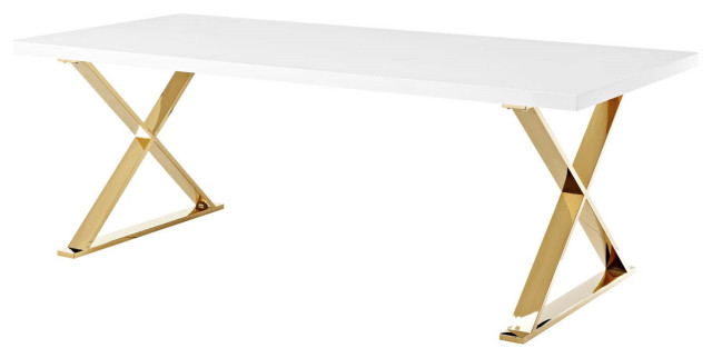 White Rectangular Table, 86.5" - Contemporary - Dining Tables - by mod ...