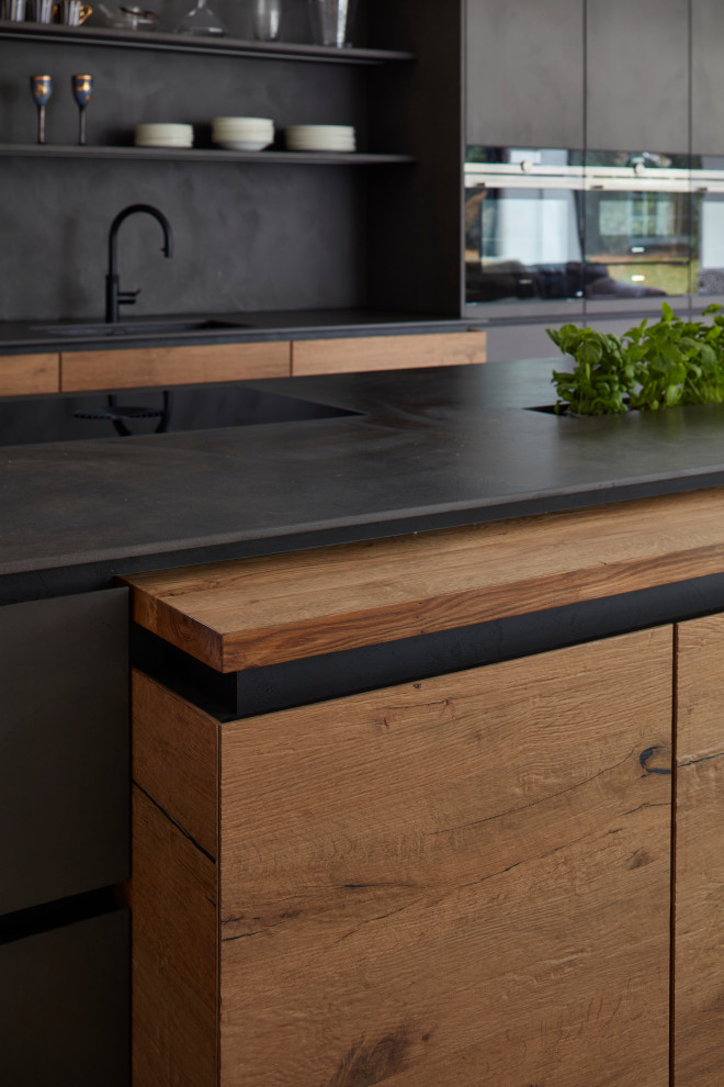 Rustic Oak and Concrete Kitchen - Industrial - Surrey - by Adaptations ...