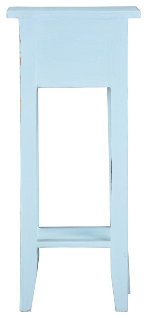Sunset Trading Cottage Narrow Side Table, Sky Blue - Farmhouse - Side ...