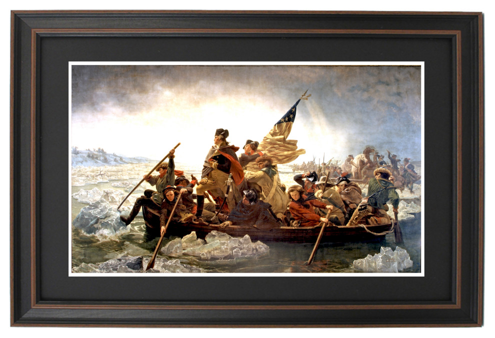 Framed Washington Crossing the Delaware by Emanuel Leutze - Traditional ...