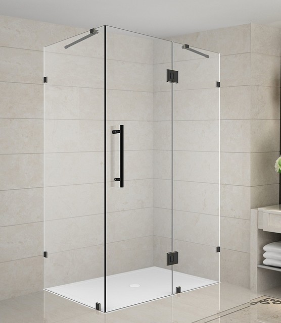 Avalux Frameless Shower Enclosure, Oil Rubbed Bronze, 32"x30"x72" - Contemporary - Shower Doors ...