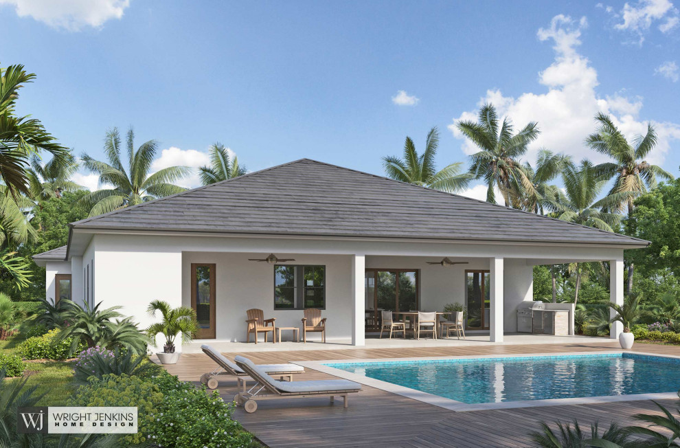 Naples, FL- Contemporary Florida Pool Home - Beach Style - Exterior ...