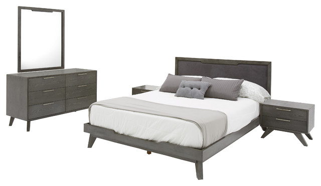 Nova Domus Soria Modern Gray Wash Bedroom Set - Midcentury - Bedroom ...