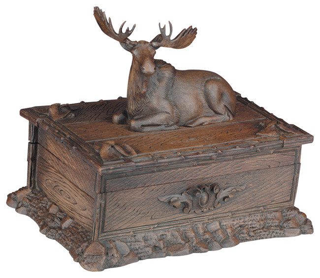 Moose Box - Rustic - Decorative Boxes - by Lodgeandcabins | Houzz