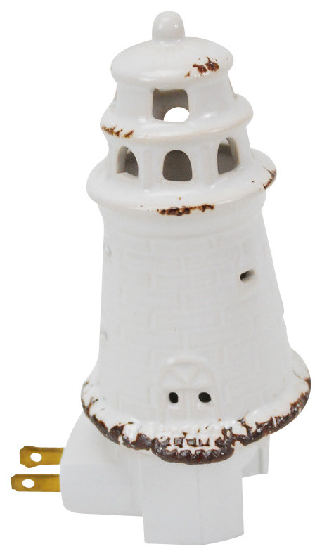 Ceramic Lighthouse Night Light - Beach Style - Night-lights - by Drew ...
