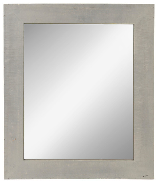 Garvey Wood Framed Wall Mirror, 36x30 - Farmhouse - Wall Mirrors - by ...