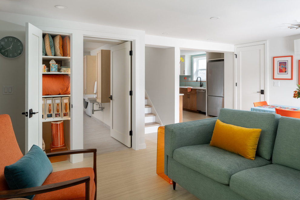 Accessible Daylight Basement ADU - Transitional - Living Room - Seattle ...