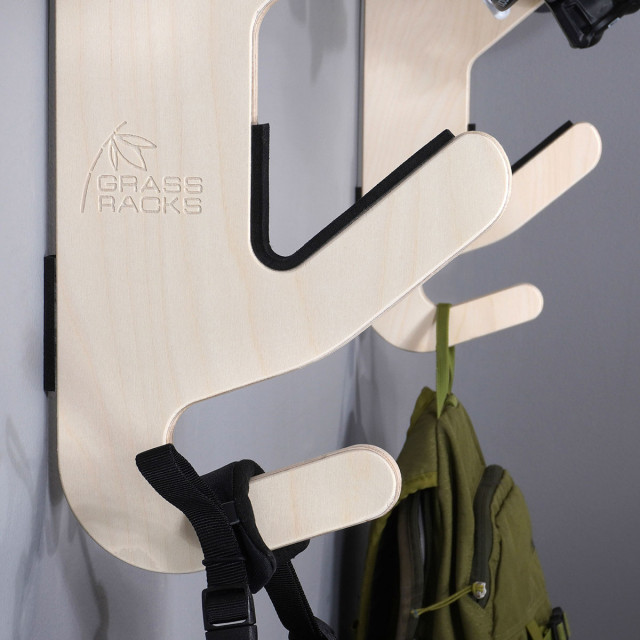 Ski Rack - The Hallsteiner Series Horizontal Ski Wall Mount, Pro ...