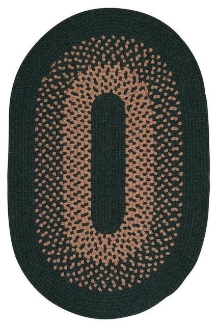 Madison Rug, Alpine Green 2'x9', 2'x9' Oval Runner - Beach Style - Hall ...