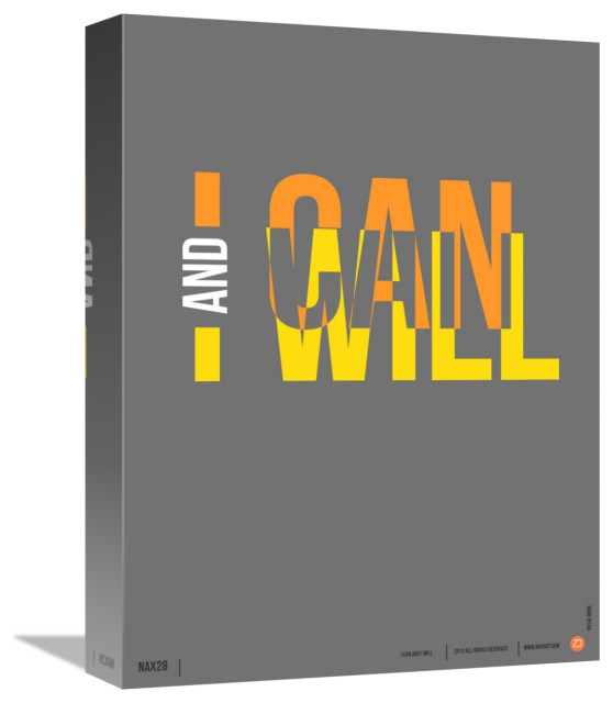 "I can and I will" Poster Fine Art Print, 12" x 16" - Modern - Prints ...