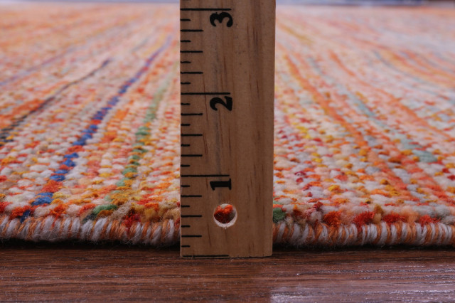 9' 0" X 11' 9" Savannah Grass Wool & Silk Handmade Rug - Q20342, 9' 0 ...