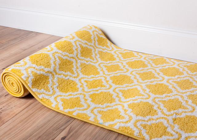 Well Woven Star Bright Yellow Area Rug, 2'x7'3'' Runner - Mediterranean ...