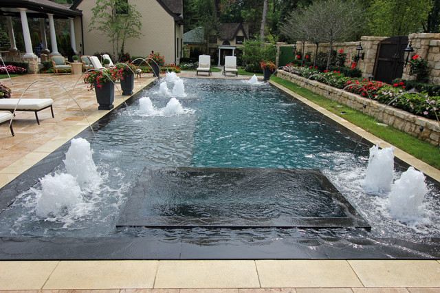 Perimeter Overflow Pool with Spa - Contemporary - Pool - Chicago - by ...