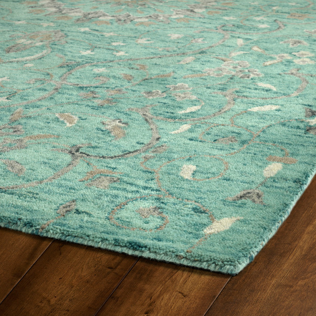 Kaleen Chancellor Collection Dark Turquoise Area Rug 5'x7'9 ...
