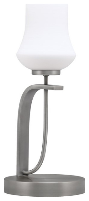 Toltec Cavella Accent Lamp, Graphite, 5.5" Zilo White Linen Glass, 39 ...