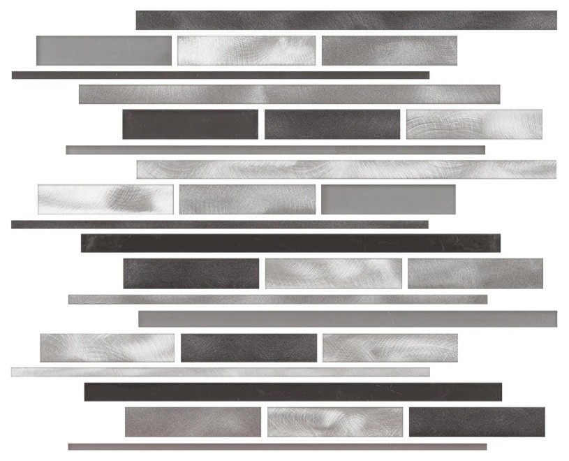 Random Linear Metallix Mosaic, Perseus, Sample - Contemporary - Mosaic ...