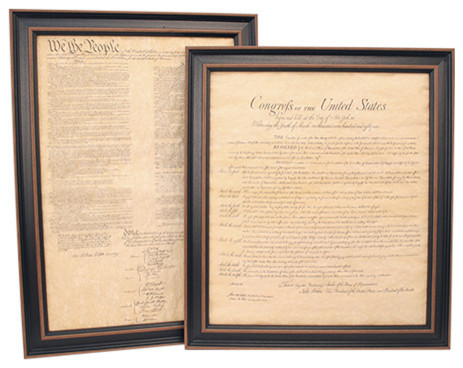 Framed United States Constitution and Bill of Rights Set of 2 ...