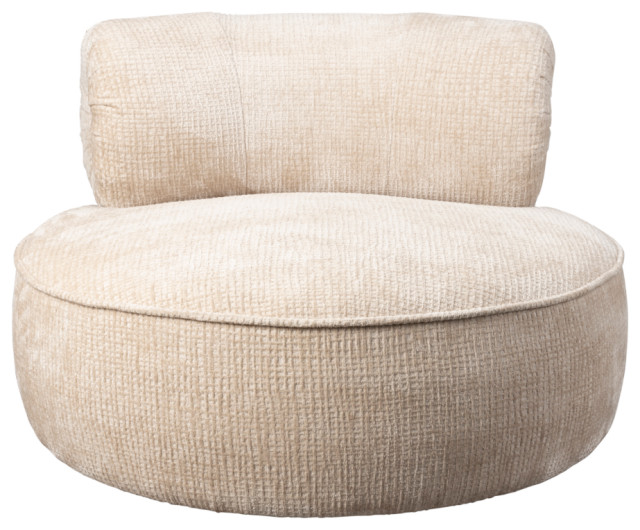 Round Modern Lounge Chair, Dutchbone Tilbury - Transitional - Armchairs ...