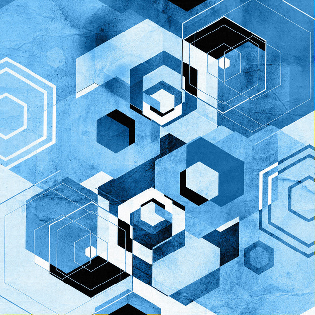 "Hexagon Display" Painting Print on Wrapped Canvas, 18x18 ...