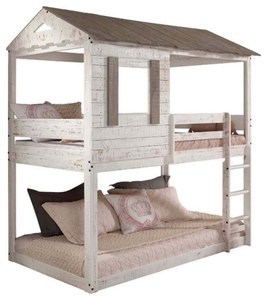 Ergode Twin/Twin Bunk Bed - Farmhouse - Bunk Beds - by VirVentures | Houzz