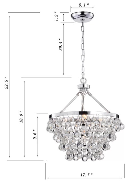 Ceres 5-Light Crystal Chandelier - Contemporary - Chandeliers - by The ...