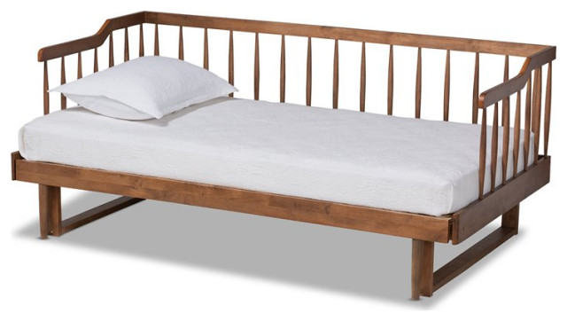 Bowery Hill White Wood Expandable Twin to King Size Spindle Daybed ...
