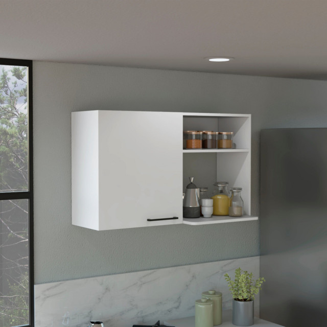 Salento 2 Stackable Wall-Mounted Storage Cabinet With 2 Side Shelf ...