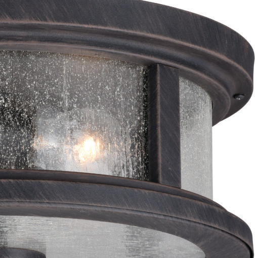 Cumberland 13-in Outdoor Flush Mount Ceiling Light Rust Rust Iron ...