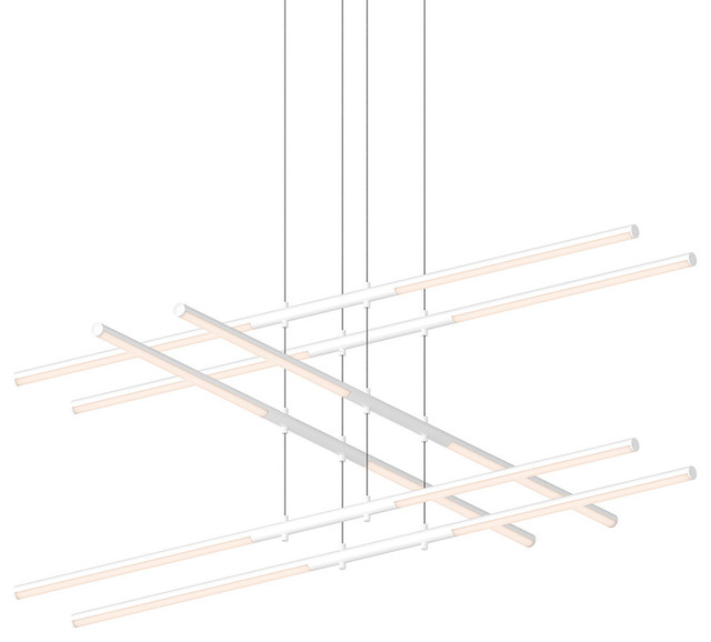 Stack 3-Tier LED Pendant in Satin White - Modern - Kitchen Island ...