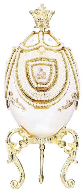 Faberge Egg Music Box Swan LakeWith Hidden Carousel Inside ...