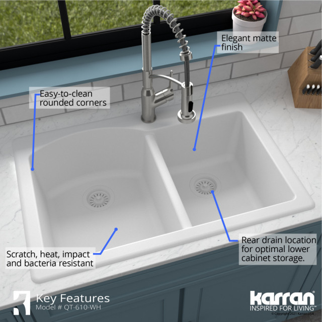 Karran Drop-In Quartz 33