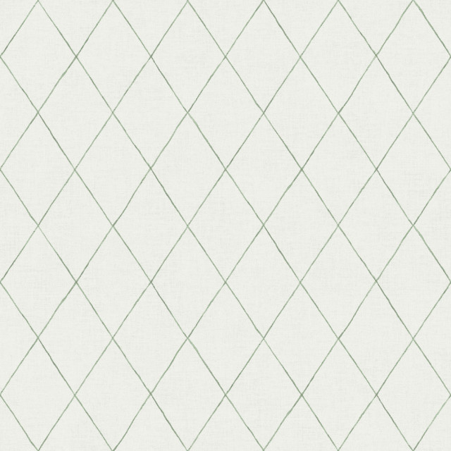 Rhombus Green Geometric Wallpaper Sample - Scandinavian - Wallpaper ...