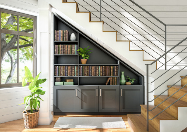 Dein Bücherregal nach Maß: Ein echter Hingucker – unter der Treppe ...