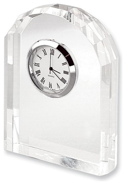 Crystal Arch Clock - Contemporary - Desk And Mantel Clocks - by ...