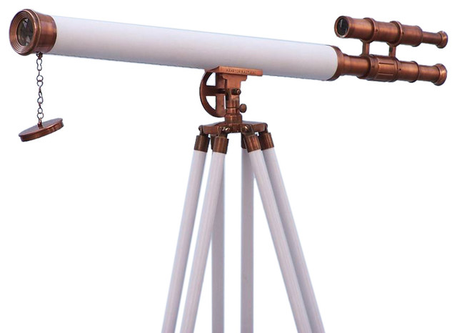 Floor Standing Brushed Nickel Griffith Astro Telescope 65'', Marine ...