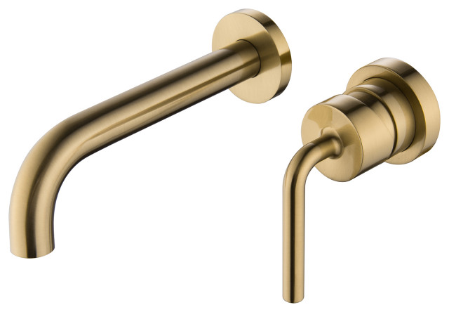 Single Handle Wall Mount Bathroom Faucet - Transitional - Bathroom Sink ...