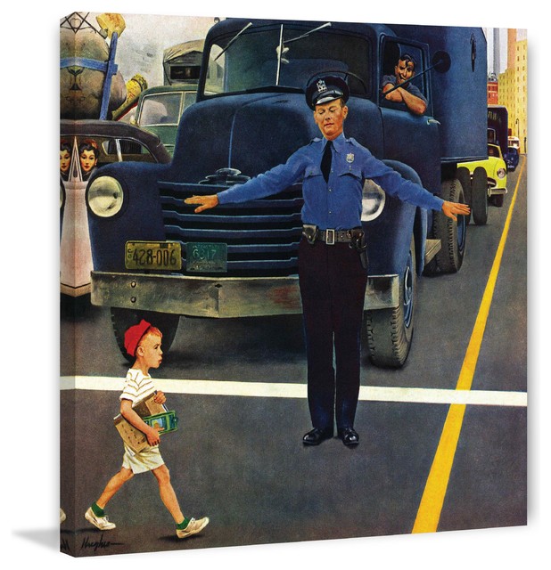 "Traffic Cop" Painting Print on Canvas by George Hughes, 24"x24 ...
