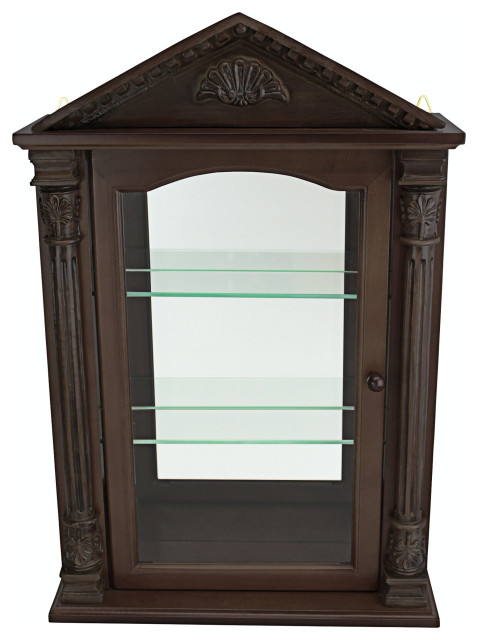 Essex Hall Hardwood Wall Curio Cabinet - Traditional - China Cabinets ...