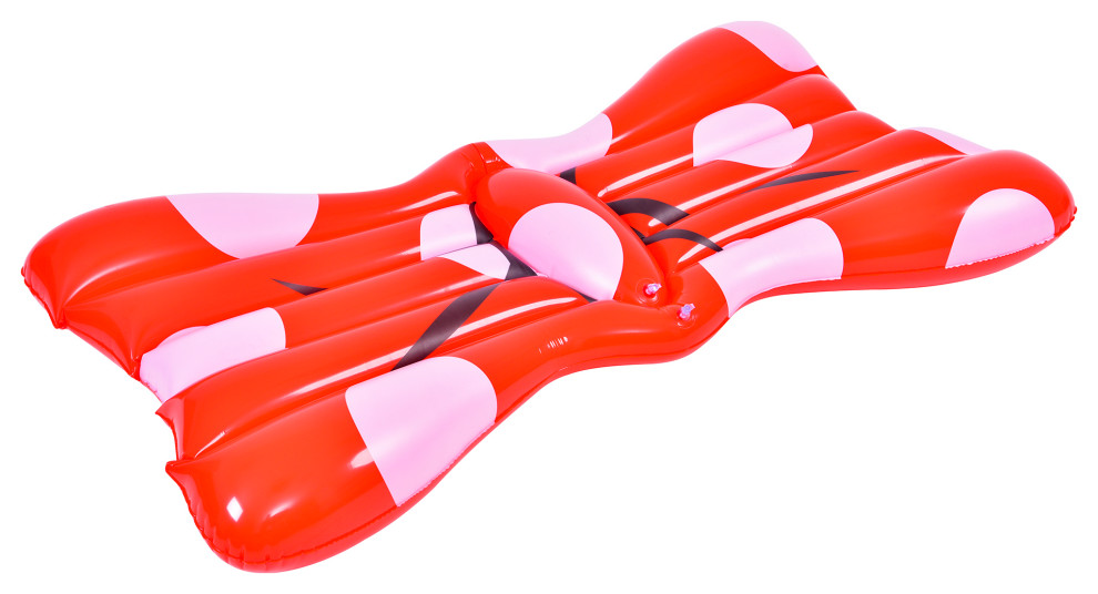 37" Inflatable Red and White Jumbo Hair Bow Pool Float - Pool Toys And ...