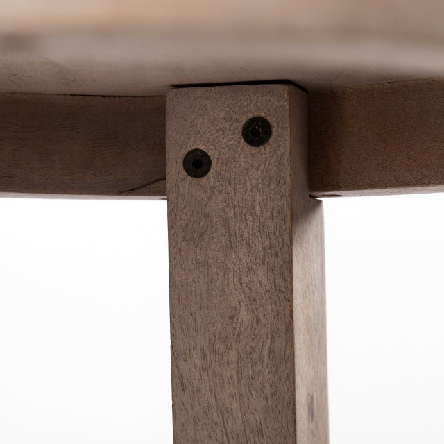Brahma White Washed Solid Wood Bar Stool - Farmhouse - Bar Stools And ...