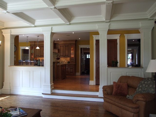 Low Walls/Interior Columns - Traditional - Family Room - New York - by ...