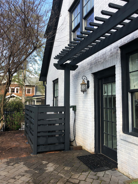 Horizontal Fence, Arbor, HVAC Screen - Transitional - Landscape ...