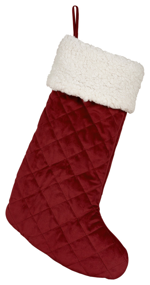 Five Queens Court Cozy Stocking Quilted Christmas Stocking - Christmas ...